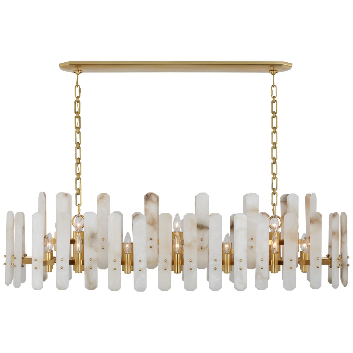 Visual Comfort Signature - ARN 5127HAB-ALB - 24 Light Linear Chandelier ...