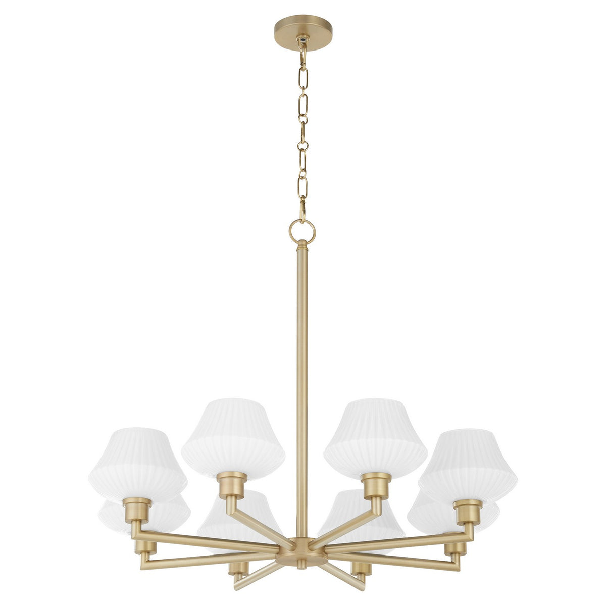 Quorum - 6221-8-80 - Eight Light Chandelier - Cassini - Aged Brass ...