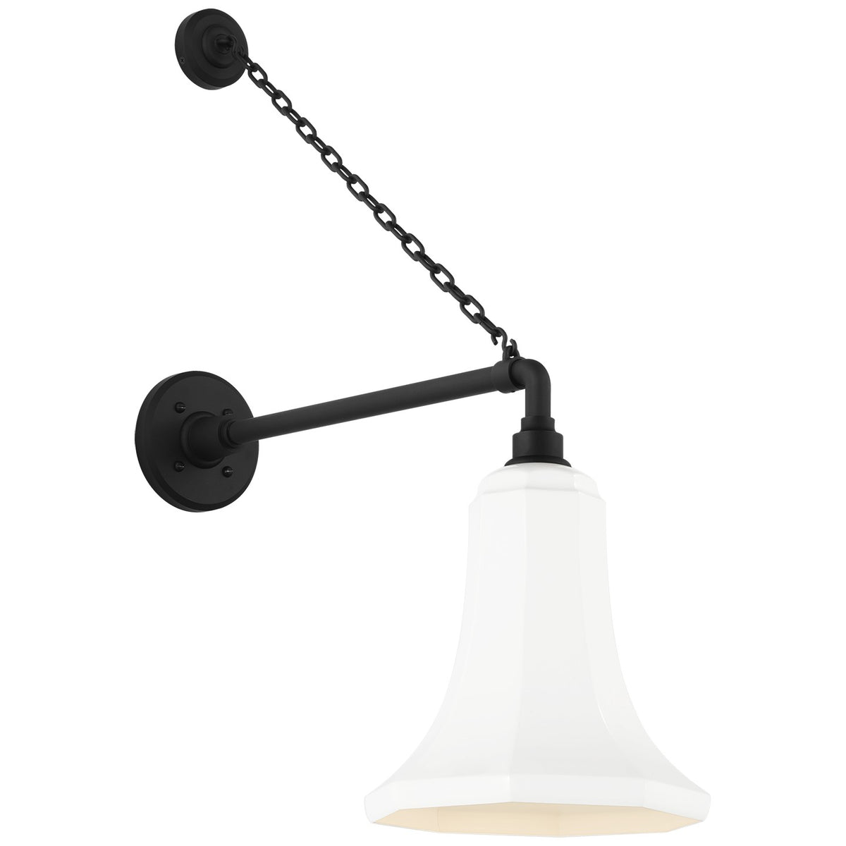 Visual Comfort Signature - TOB 2813MBK/S9-WHT - LED Barn Light ...