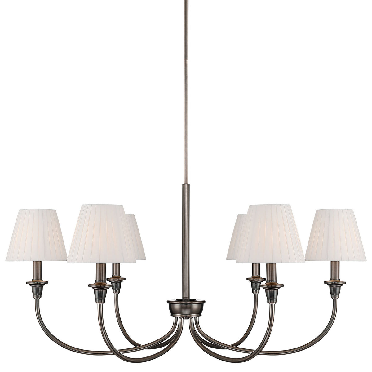Golden - 1622-6 ORB-EPW - Six Light Chandelier - Oil Rubbed Bronze ...