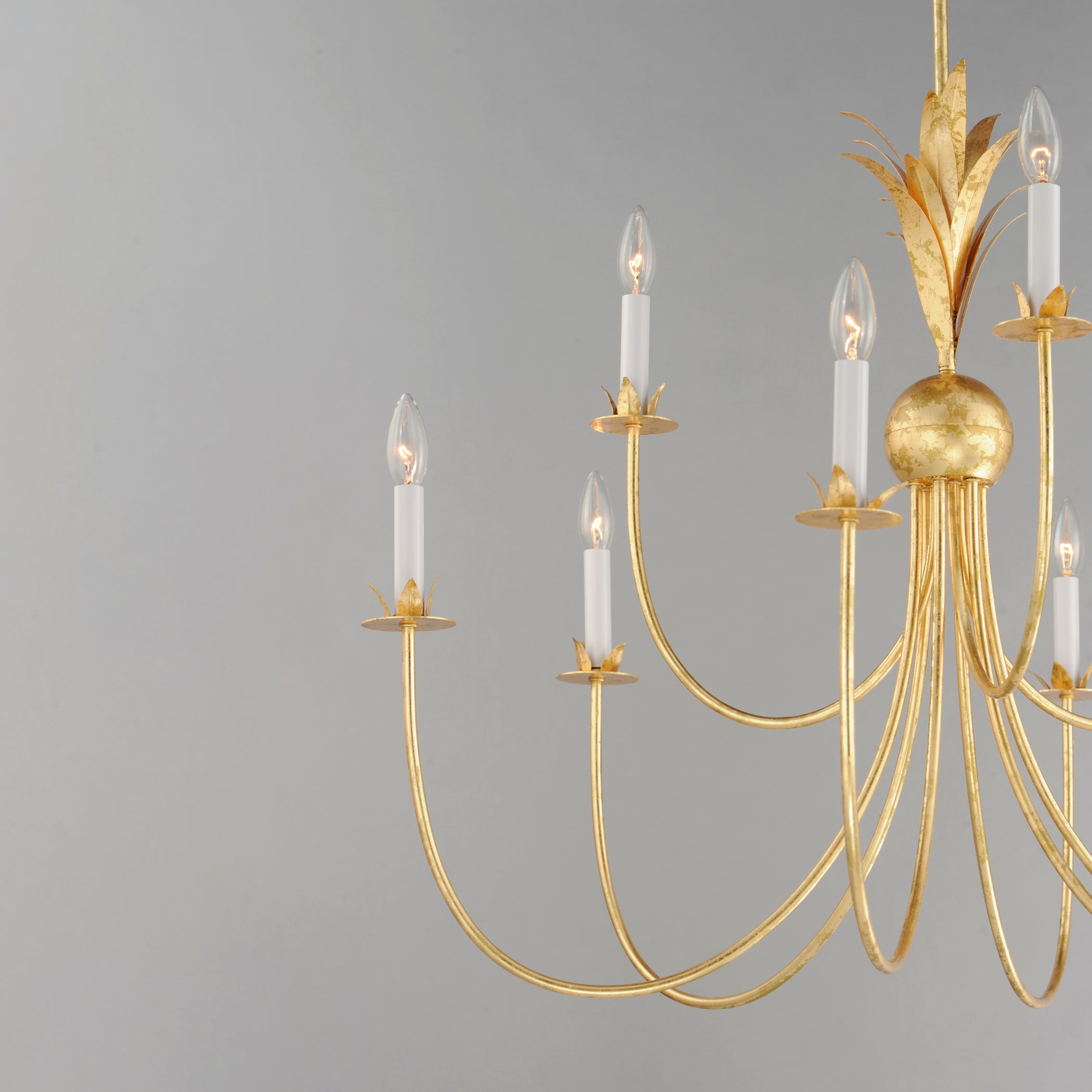 Maxim - 2889GL - Nine Light Chandelier - Paloma - Gold Leaf — Lighting Design Store
