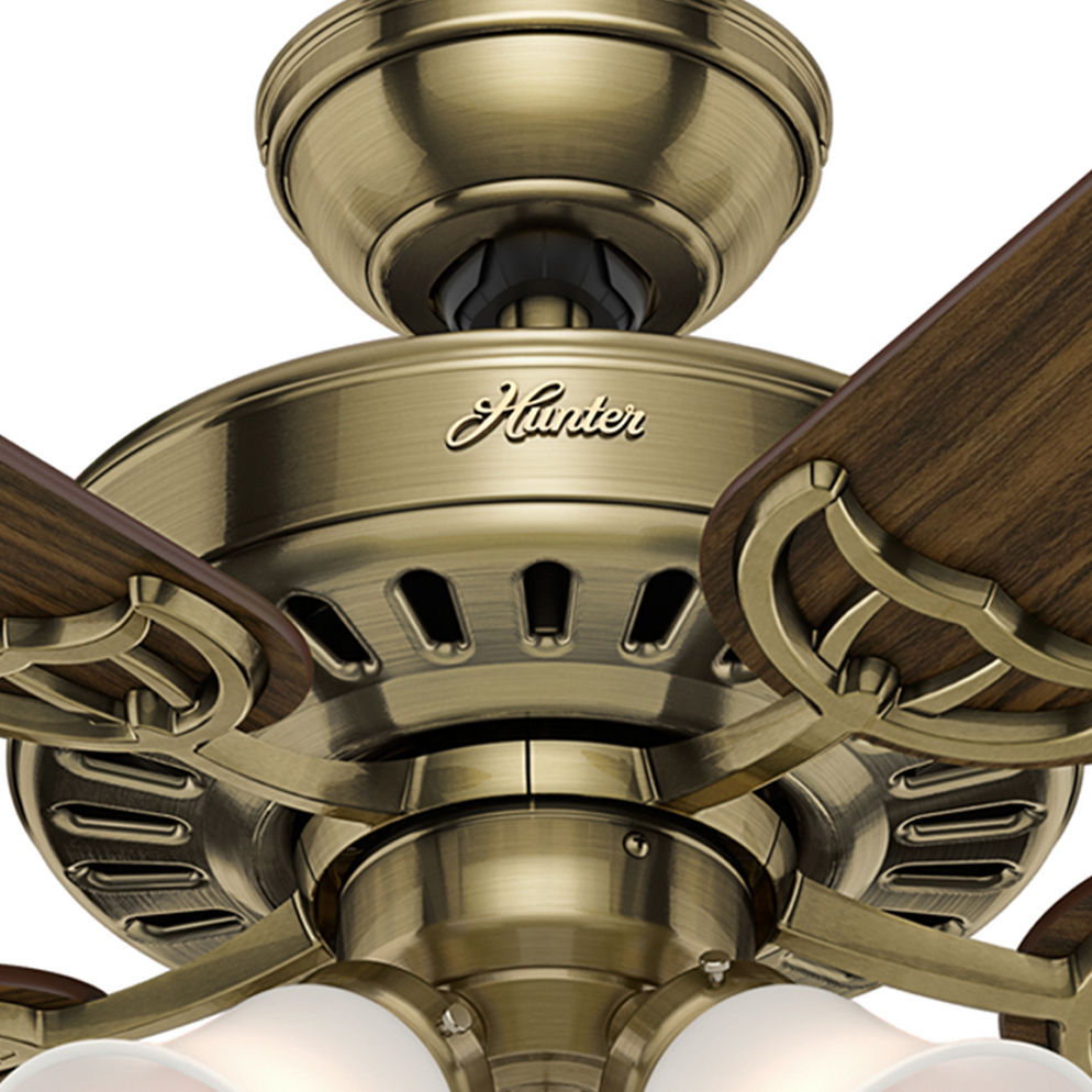 Hunter - 53063 - 52 Inches Ceiling Fan - Studio Series - Antique Brass ...
