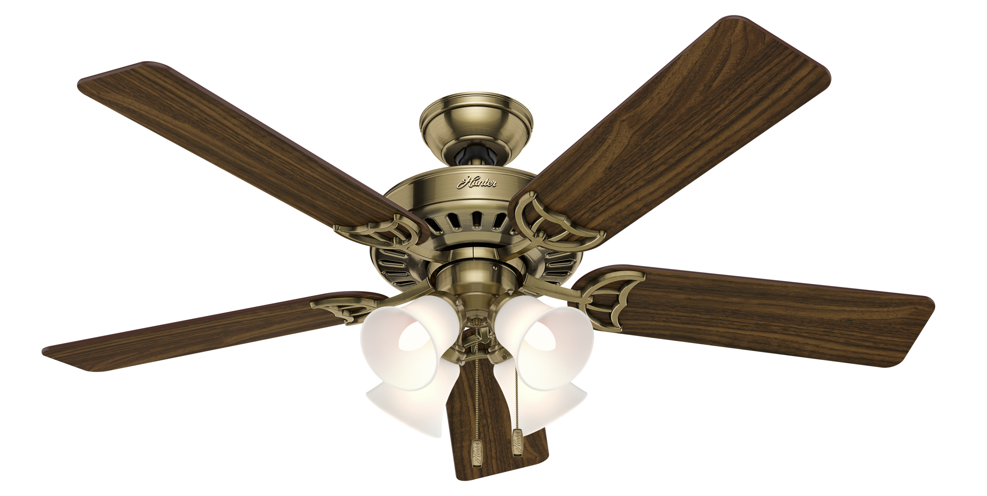 Hunter - 53063 - 52 Inches Ceiling Fan - Studio Series - Antique Brass ...