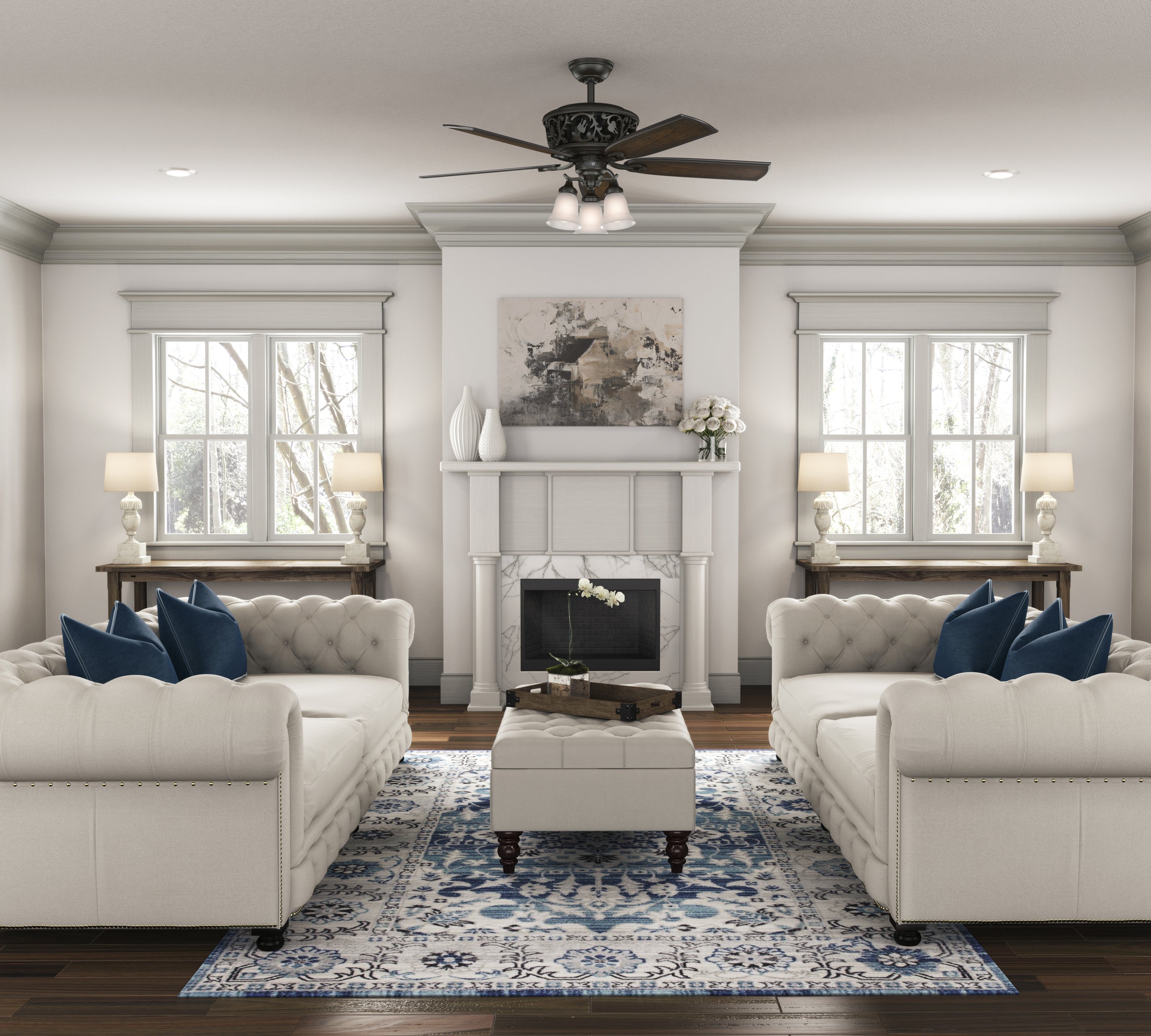 Hunter - 59546 - 54 Inches Ceiling Fan - Promenade - Brittany Bronze ...