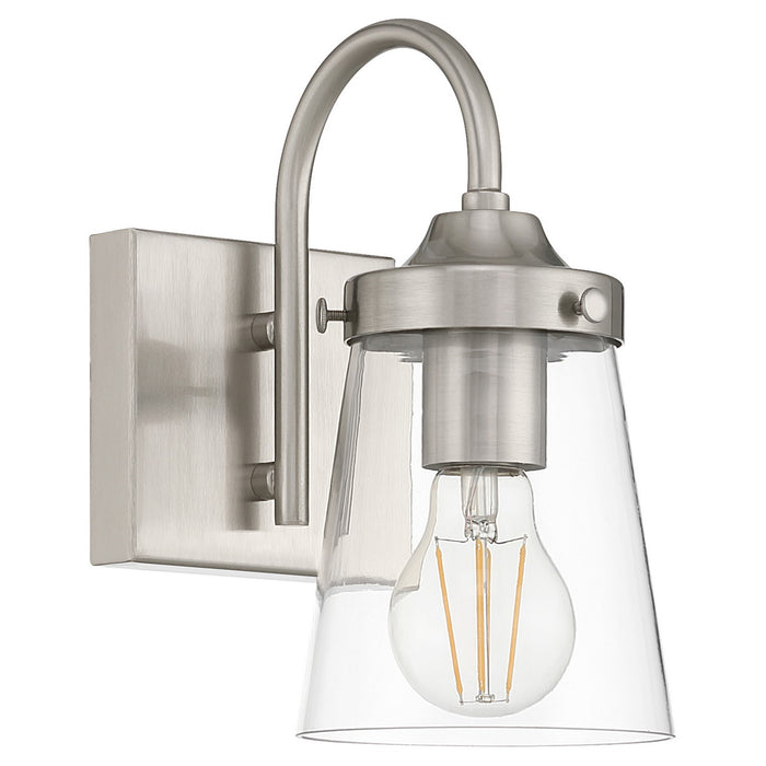 Access - 62021-BS/CLR - One Light Wall Sconce - Dickens - Brushed Steel ...
