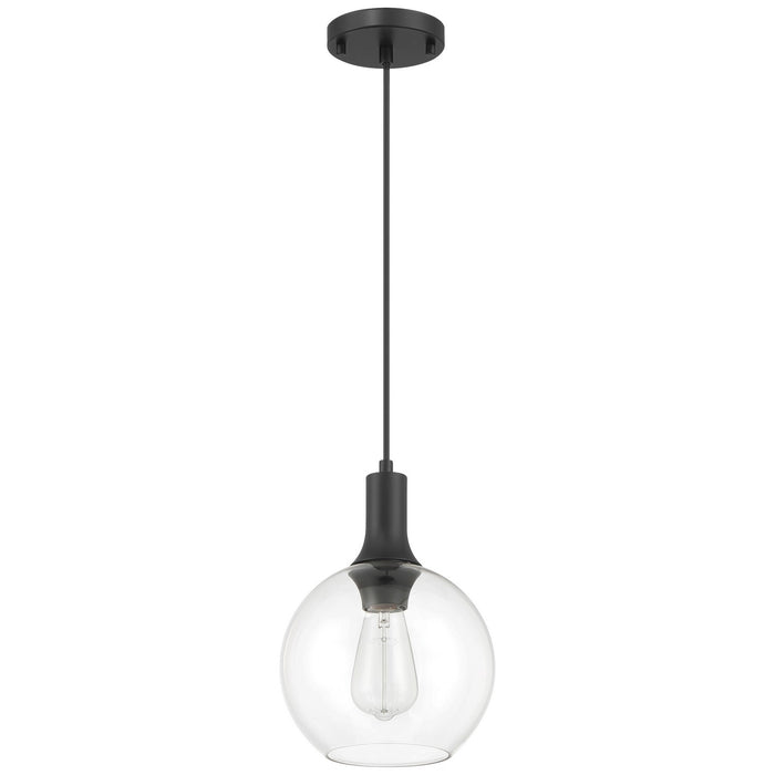 Access - 63090-MBL/CLR - One Light Pendant - Chantelle - Matte Black ...