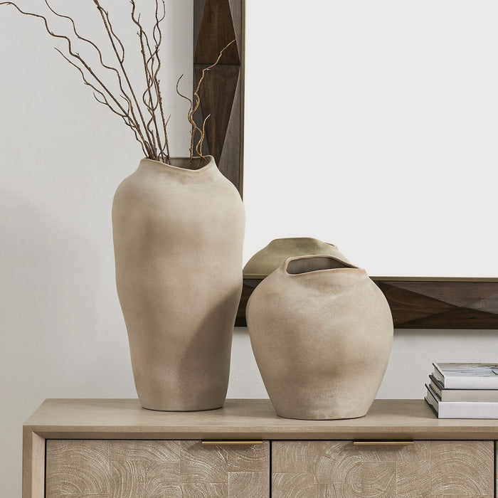 Uttermost - 18320 - Vases, S/2 - Shadow Play - Semi-matte, Buff-colored ...