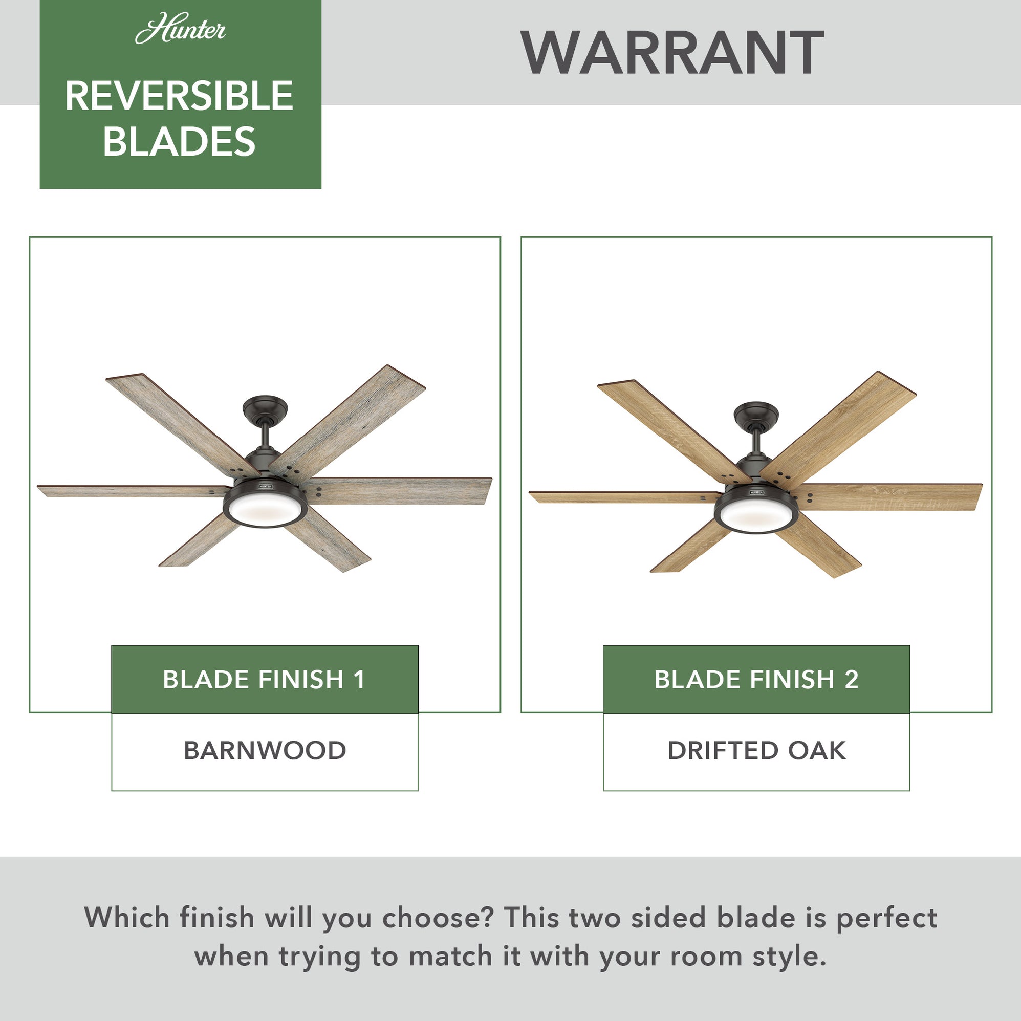 Hunter - 59461 - 60 Inches Ceiling Fan - Warrant - Noble Bronze ...