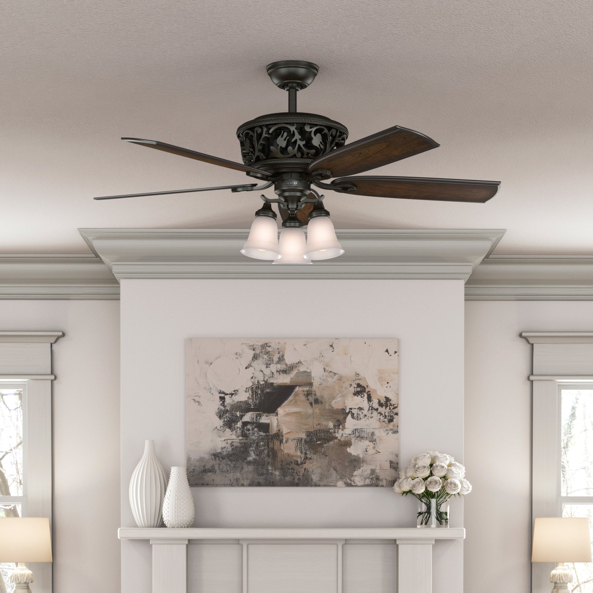 Hunter - 59546 - 54 Inches Ceiling Fan - Promenade - Brittany Bronze ...
