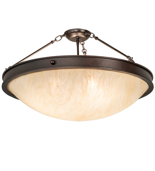 Meyda Tiffany - 218187 - Four Light Semi-Flushmount - Dionne - Mahogany ...