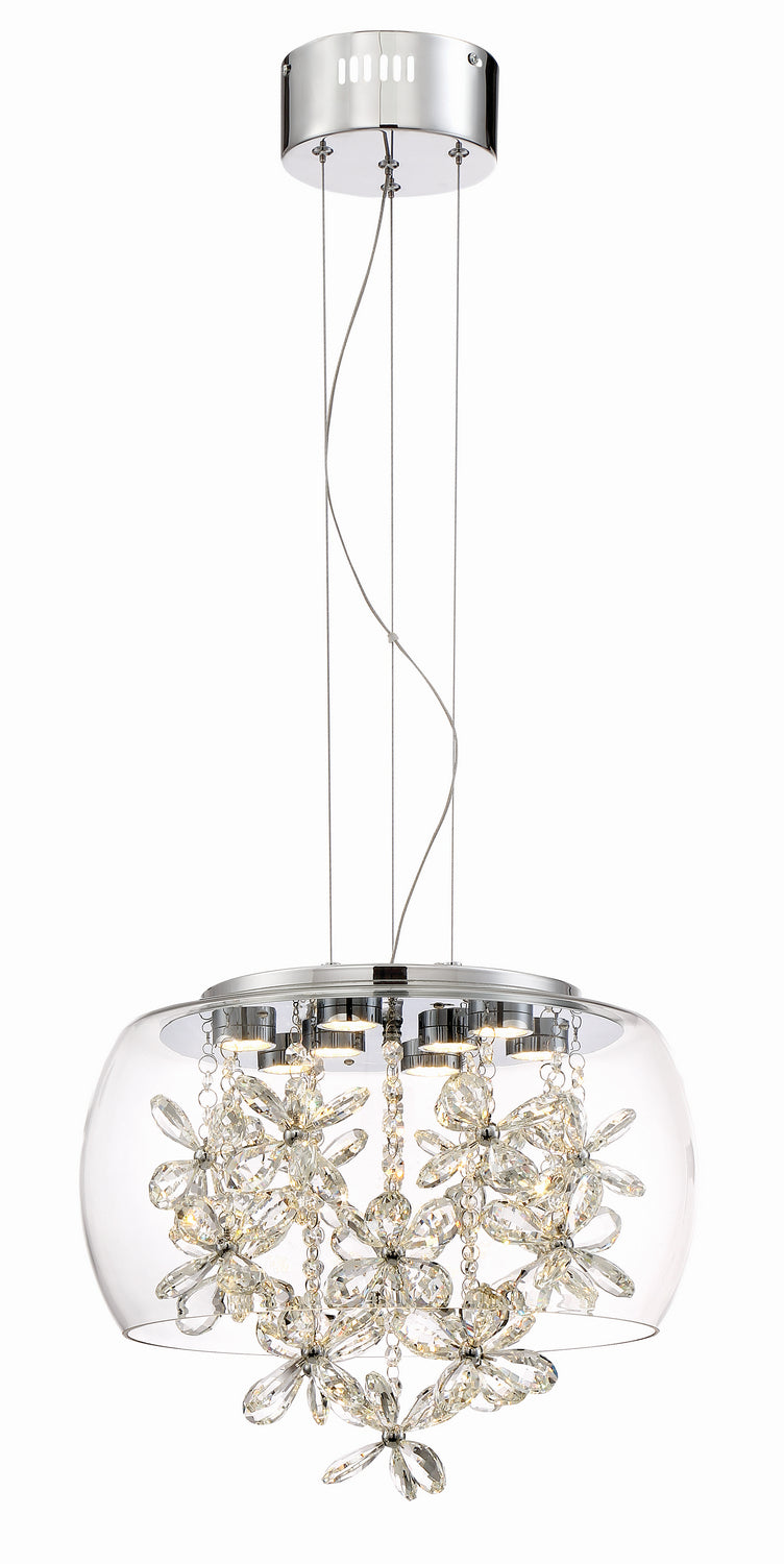 Zeev Lighting - P30077-LED-CH - LED Pendant - Destiny - Chrome With ...