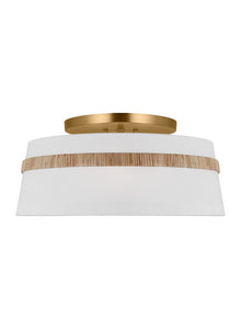 Visual Comfort Studio - AF1153RTN - Three Light Semi-Flush Mount - Cordtlandt - Rattan ...