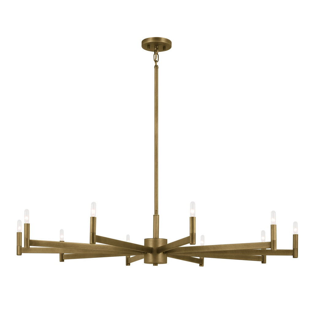 Kichler - 43857NBR - Eight Light Chandelier - Erzo - Natural Brass ...