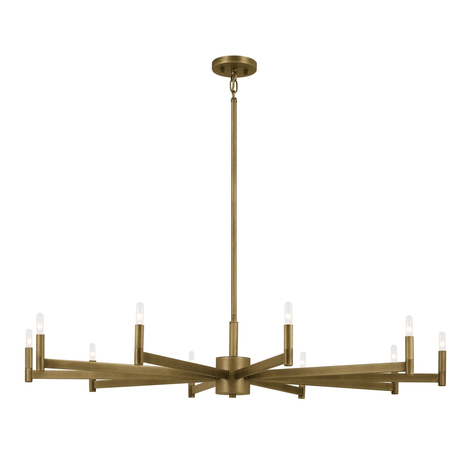 Kichler - 43857NBR - Eight Light Chandelier - Erzo - Natural Brass ...