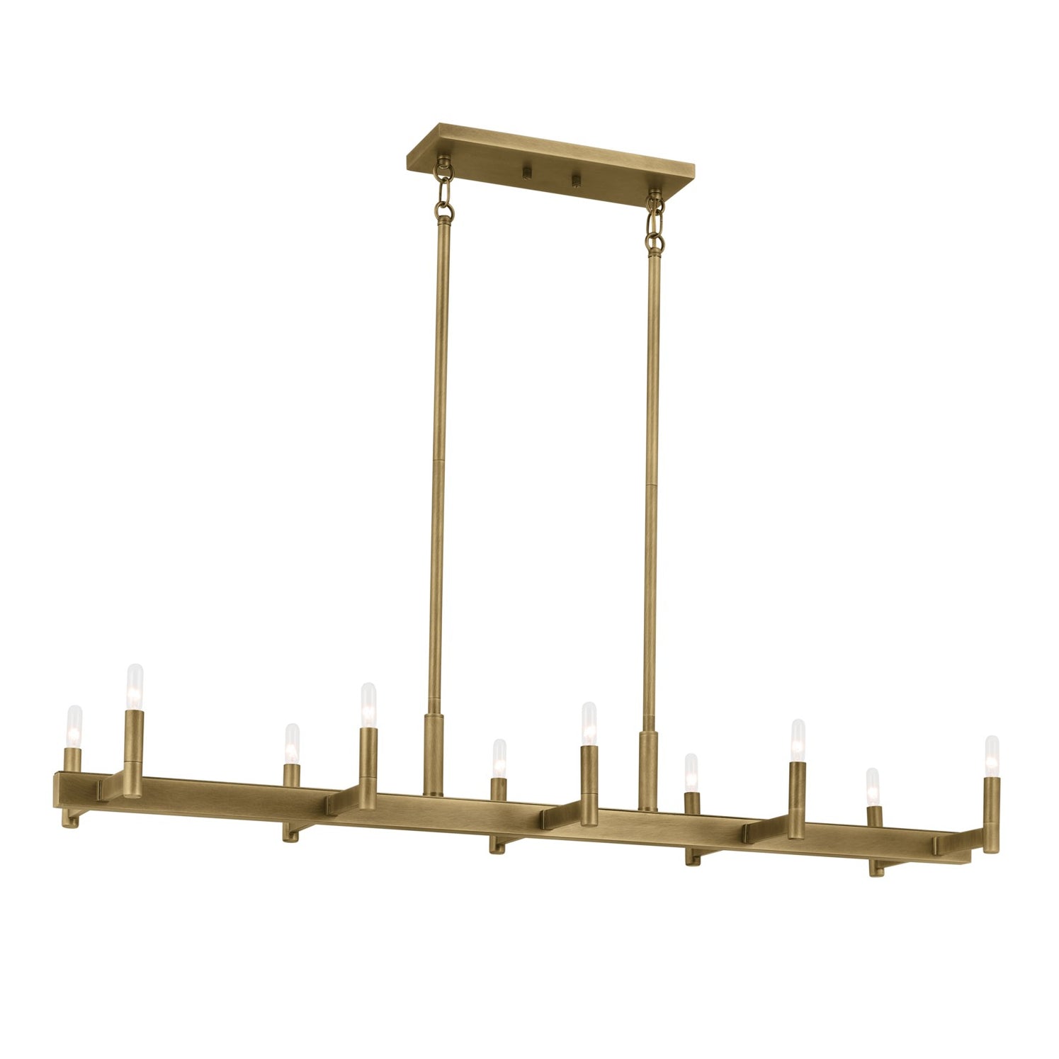 Kichler - 43857NBR - Eight Light Chandelier - Erzo - Natural Brass ...