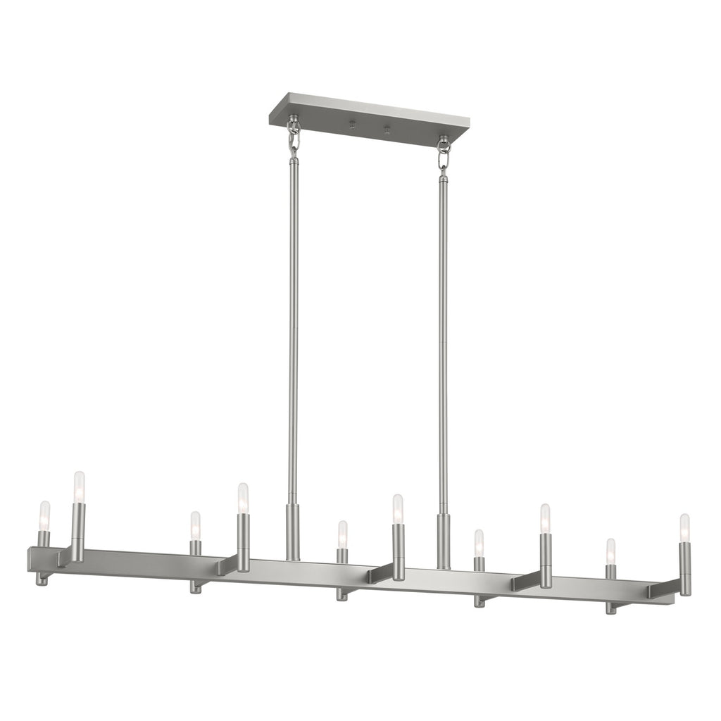 Kichler - 43857NBR - Eight Light Chandelier - Erzo - Natural Brass ...