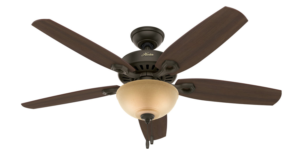 Hunter - 53243 - 52"Ceiling Fan - Builder - Matte Black — Lighting ...