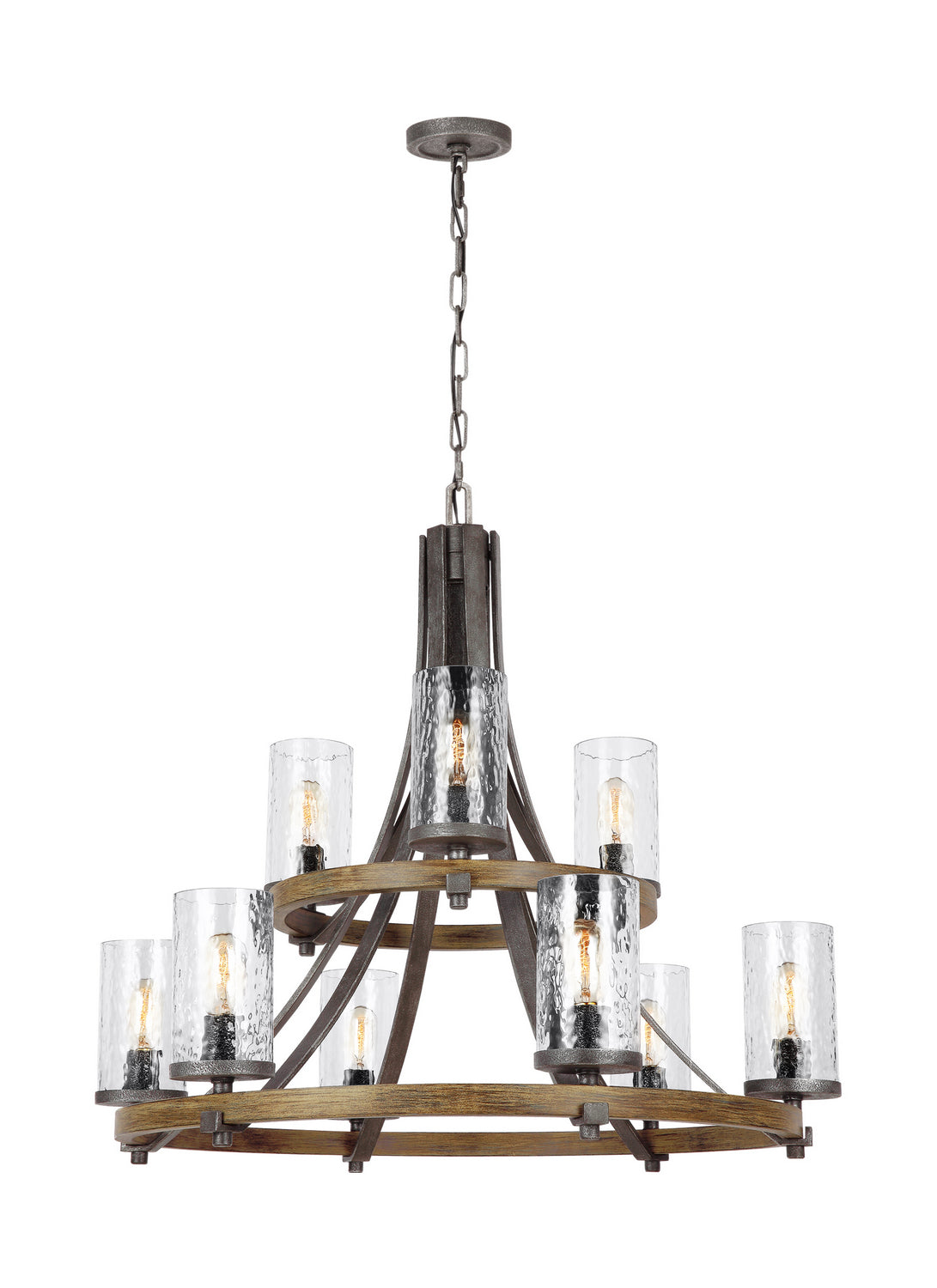 Generation Lighting - F3135/9DWK/SGM - Nine Light Chandelier - Angelo ...