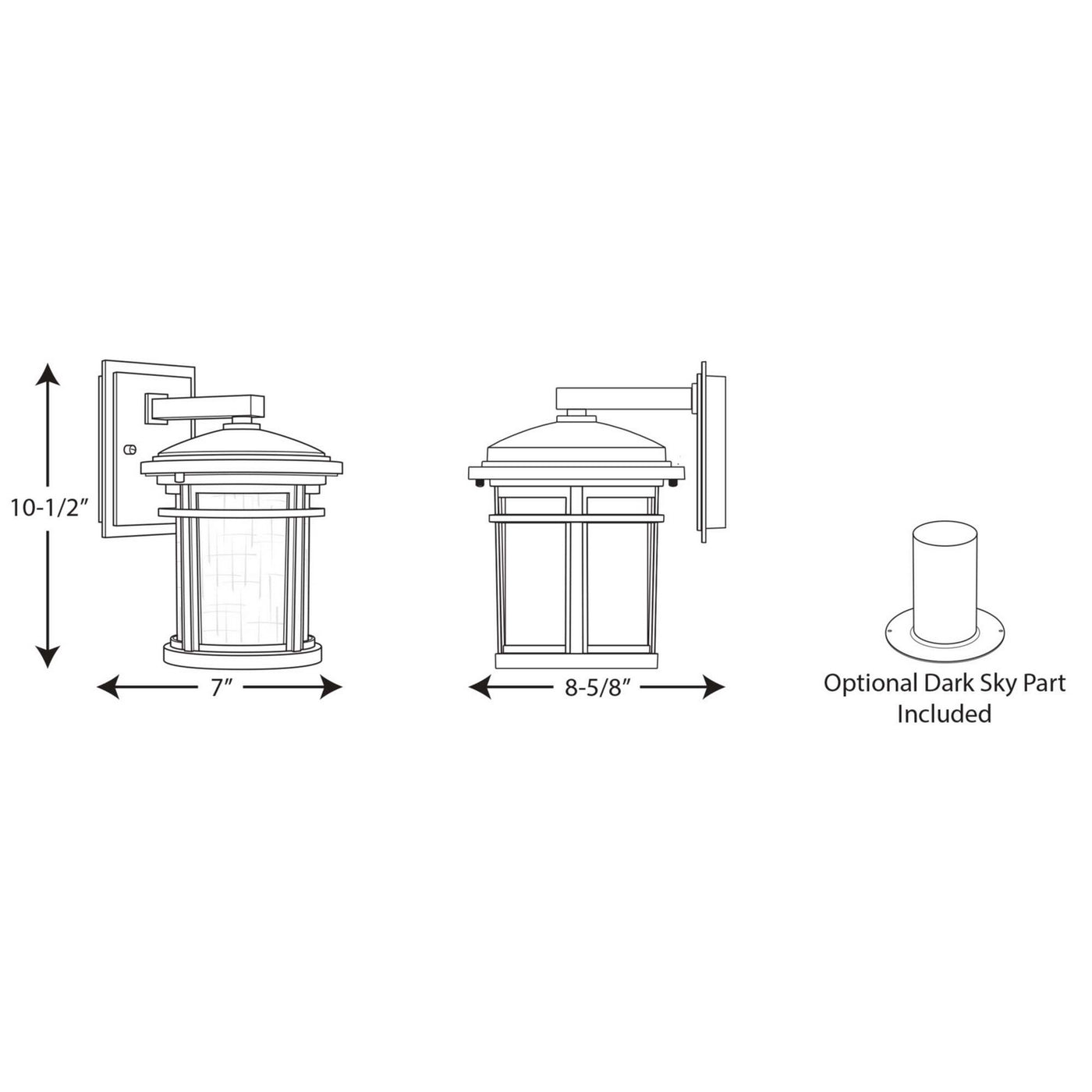 Progress Lighting - P6084-20 - One Light Wall Lantern - Wish - Antique ...