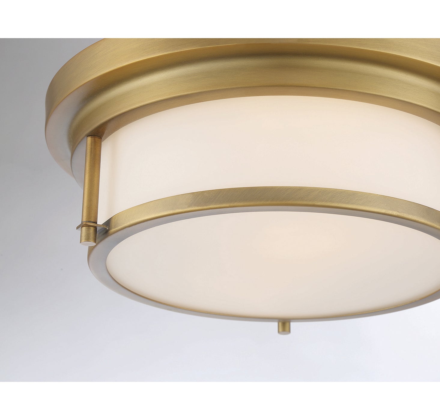 Meridian - M60062NB - Two Light Flush Mount - Natural Brass — Lighting ...