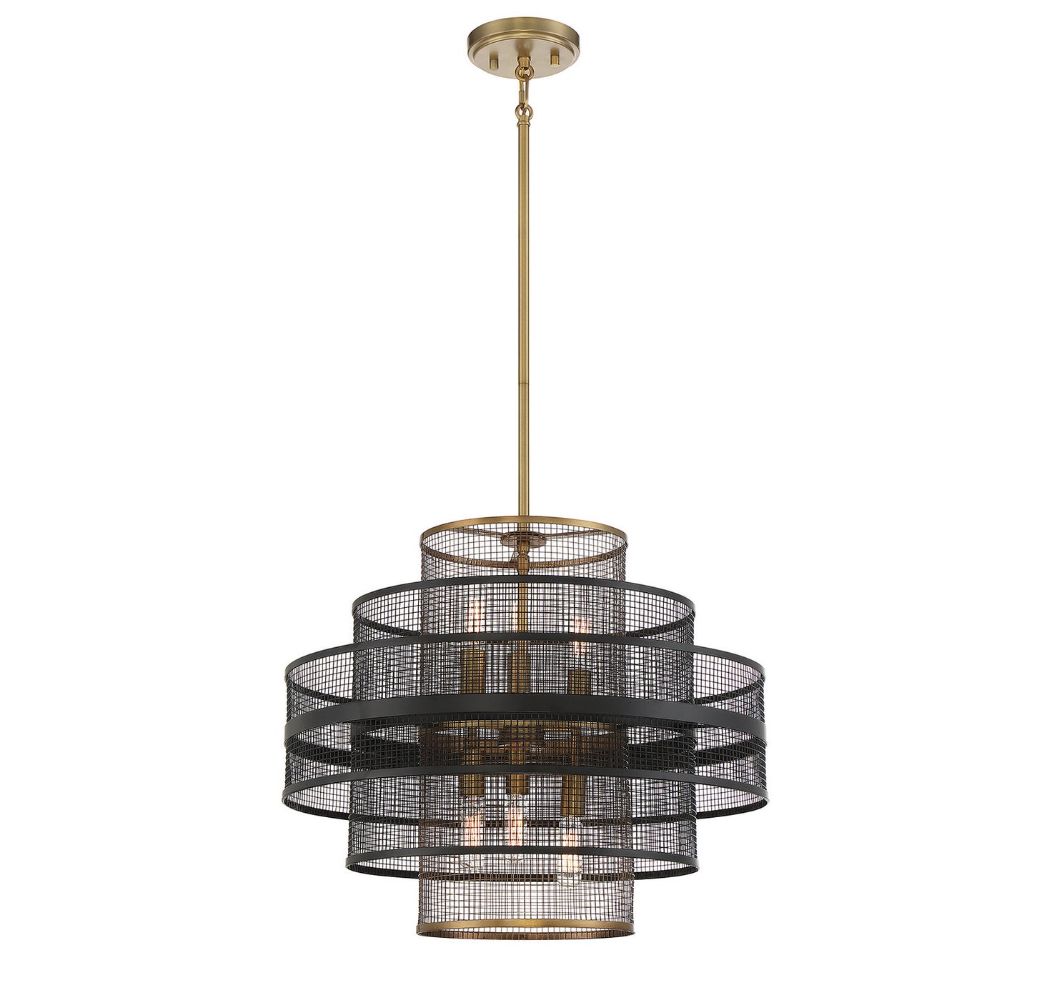 Savoy House - 7-1927-6-143 - Six Light Pendant - Kelvin - Matte Black ...